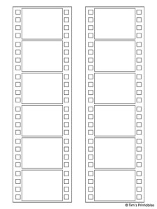 Film Strip Templates - Tim's Printables