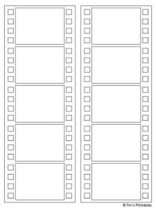 Film Strip Templates - Tim's Printables