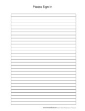 Blank Sign In Sheet Templates