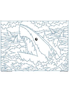 Great White Shark Dot-to-Dot - Tim's Printables