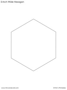 Hexagon Template - 5 Inch - Tim's Printables