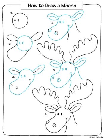 how-to-draw-a-moose - Tim's Printables
