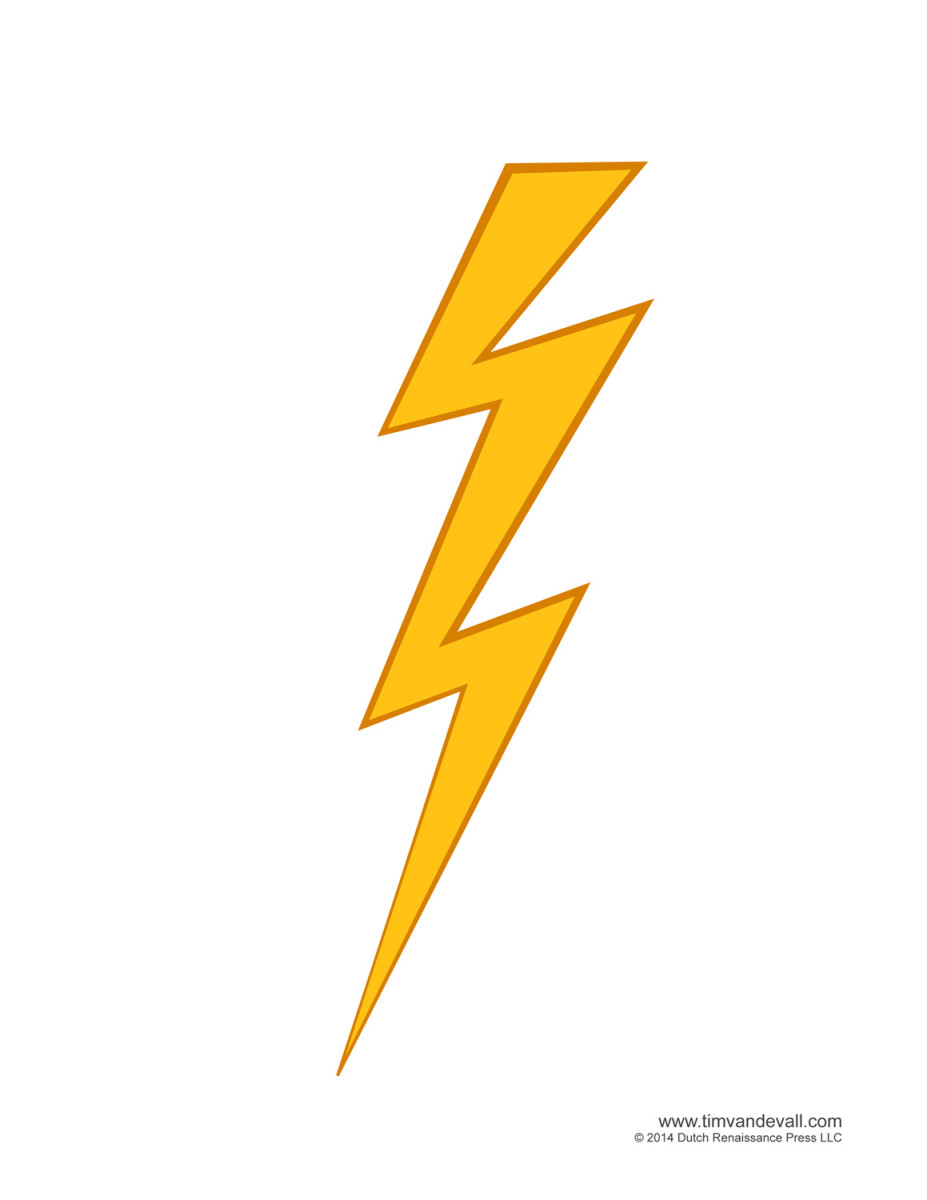 Lightning Bolt Printable - Tim's Printables
