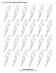 Lightning Bolt Templates / Lightning Bolt Shape Printables - Tim's ...