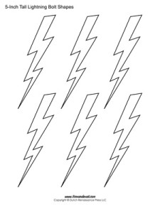 Printable Lightning Bolt Templates | Light Bolt Shape PDFs