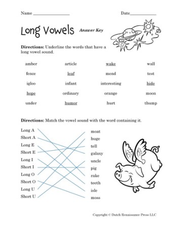 Long Vowel Worksheets - Tim's Printables