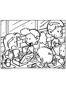 Lunchtime Coloring Page - Tim's Printables