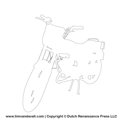 motorcycle-outline - Tim's Printables