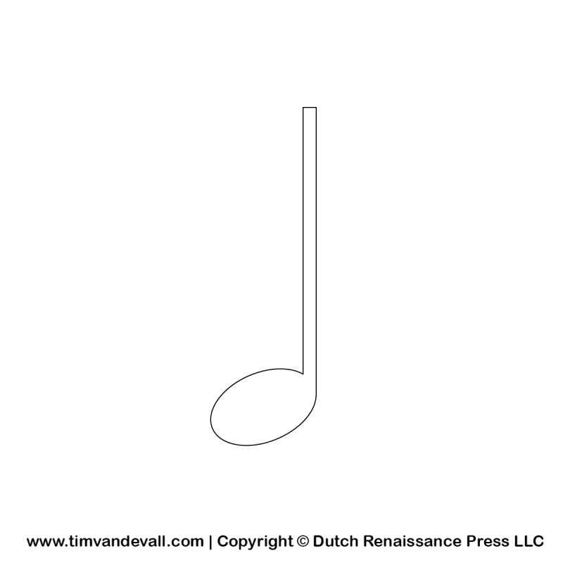 music-note-outline - Tim's Printables