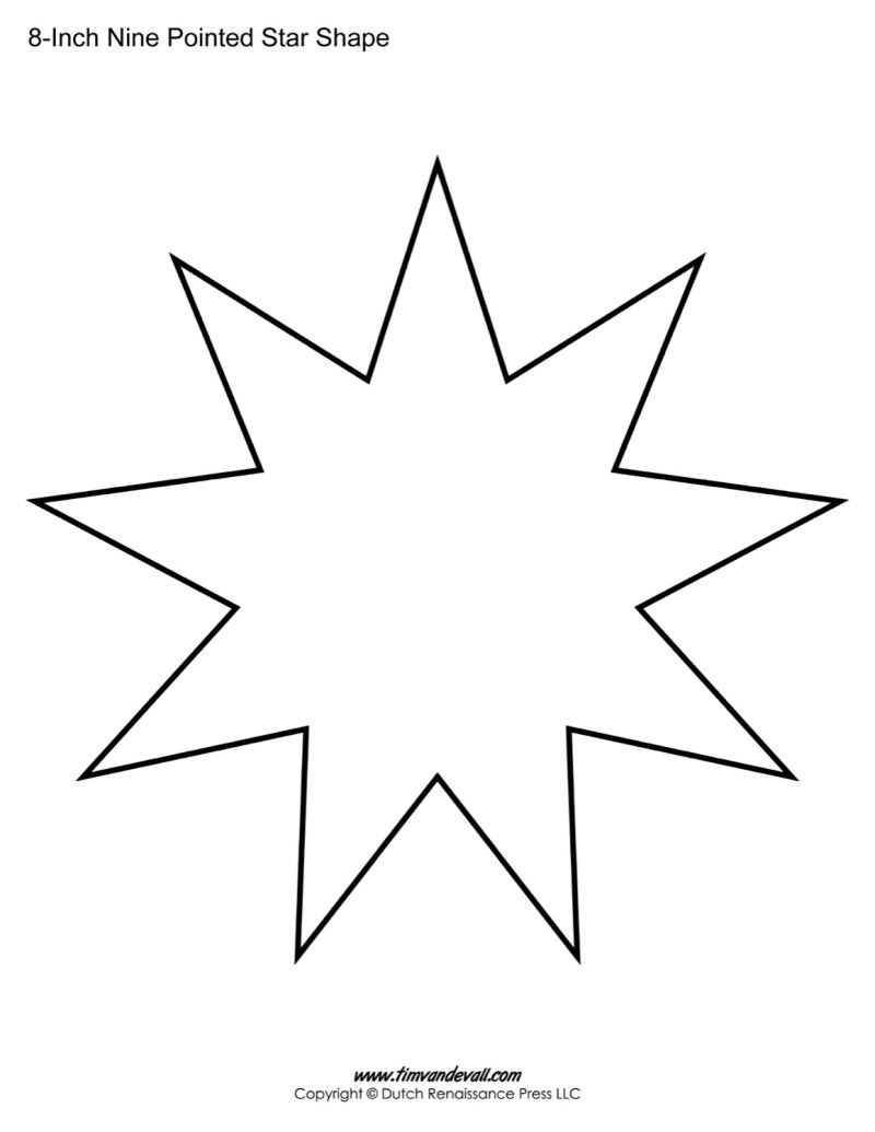 Nine Pointed Star – Tim's Printables