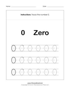 Number Tracing Worksheet - Tim's Printables