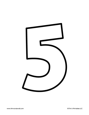 Number Coloring Pages - Tim's Printables