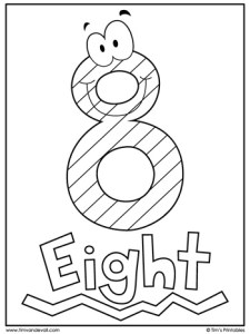 Number Coloring Pages - Tim's Printables