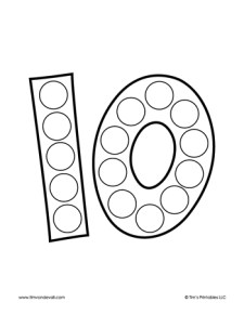 Number Dot Marker Worksheets - Tim's Printables
