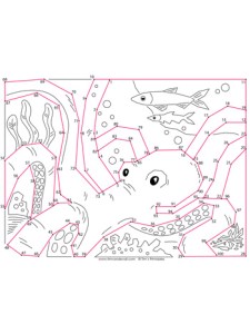 Octopus Dot-to-Dot - Medium - Tim's Printables