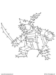 Pirate Bear Dot-to-Dot - 173 Dots - Tim's Printables