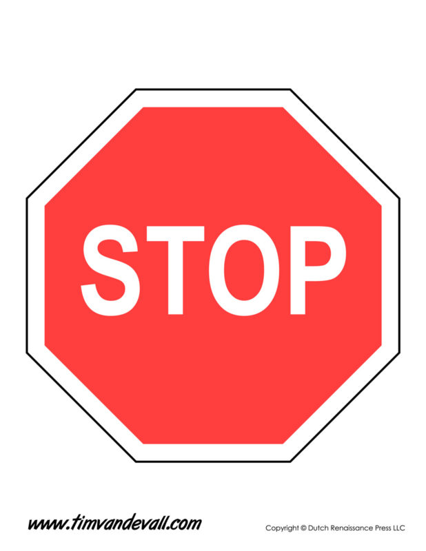 printable-stop-sign - Tim's Printables