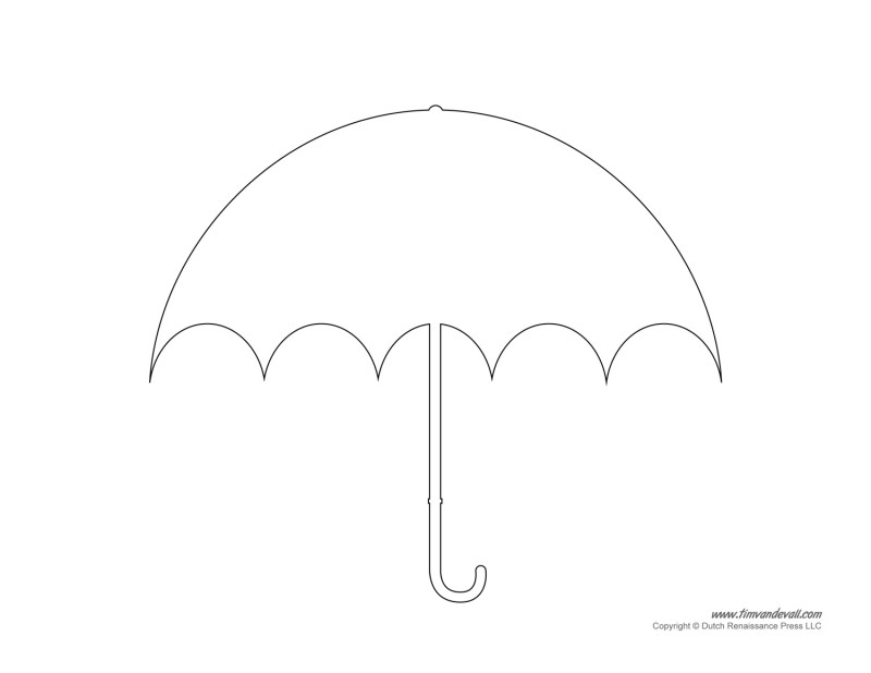 Printable Umbrella Template - Tim's Printables