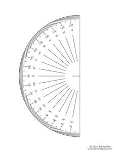 Protractor Template - Tim's Printables