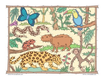 Rainforest Dot-to-Dot - Tim's Printables