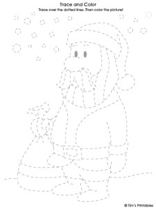 Santa Claus Tracing Sheet - Tim's Printables