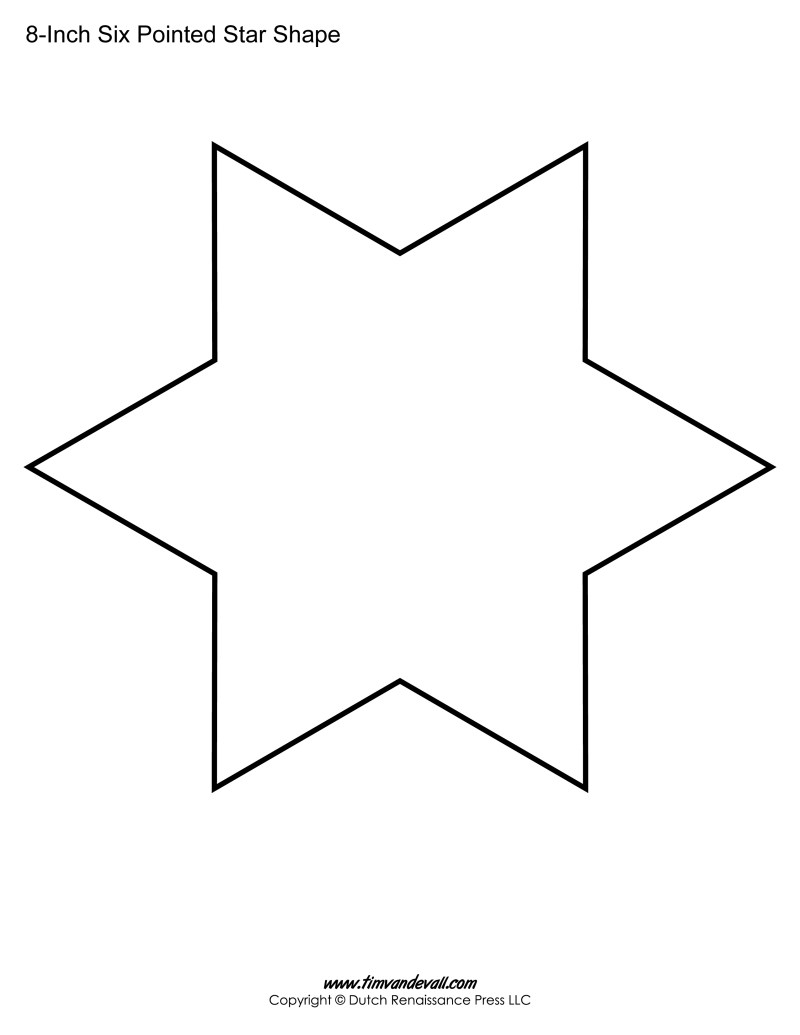 six sided star - Tim's Printables