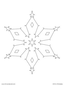 Snowflake Dot-to-Dots - Tim's Printables