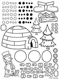 Snowman Cut and Paste Activity - Tim's Printables