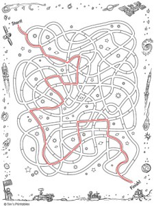 Space Maze - Tim's Printables