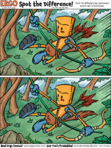 Spot the Difference Between Two Pictures - Tim's Printables