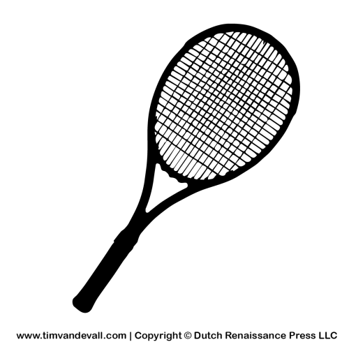 tennis-racket-silhouette - Tim's Printables
