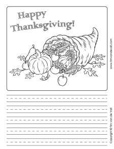 Thanksgiving Writing Paper Templates - Tim's Printables
