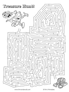 Treasure Hunt Maze – Tim's Printables