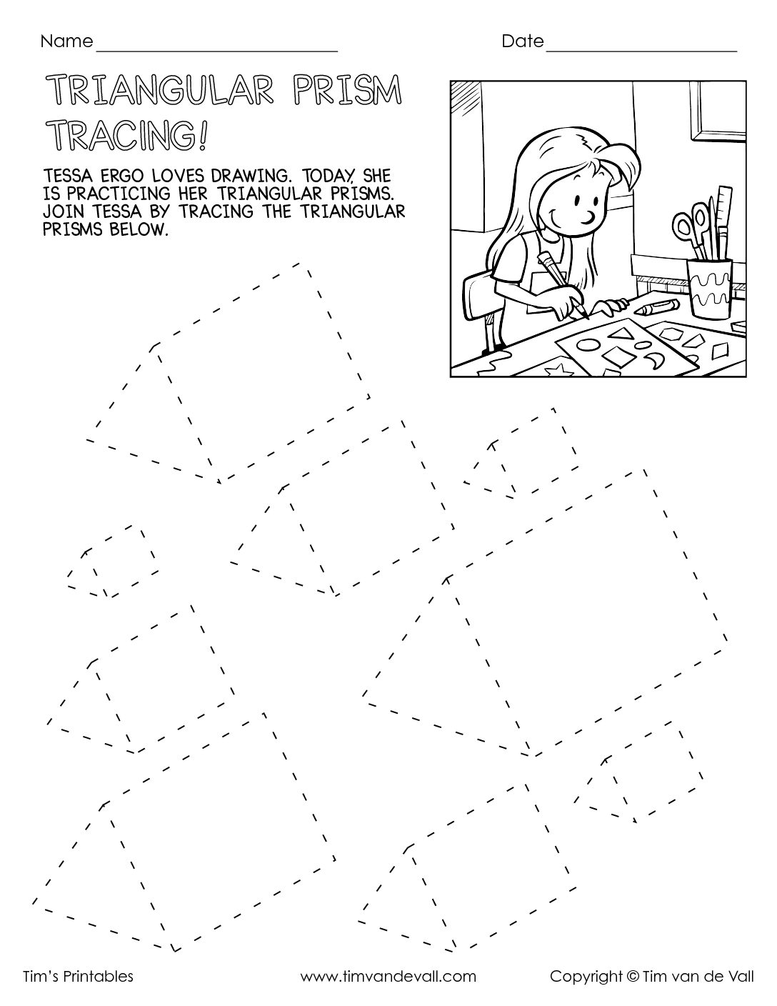 Triangular Prism Worksheet