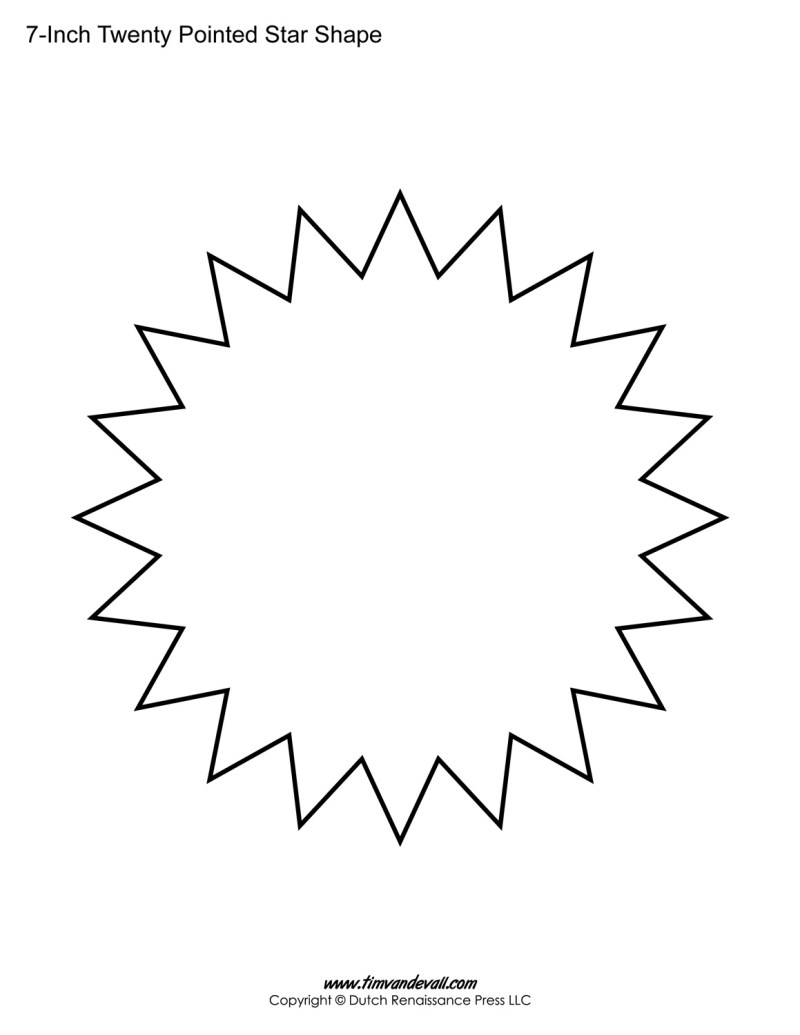 Twenty Pointed Star - Tim's Printables