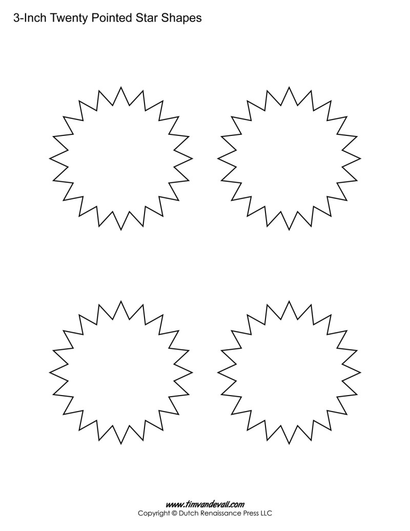 Twenty Pointed Star - Tim's Printables