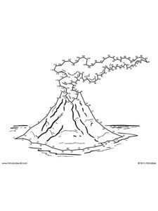 Volcano Dot-to-Dot - Medium Difficulty - Tim's Printables