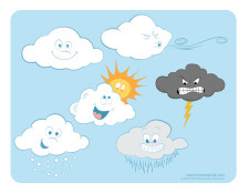 Weather for Kids | Free Cloud Templates and Weather Coloring Pages