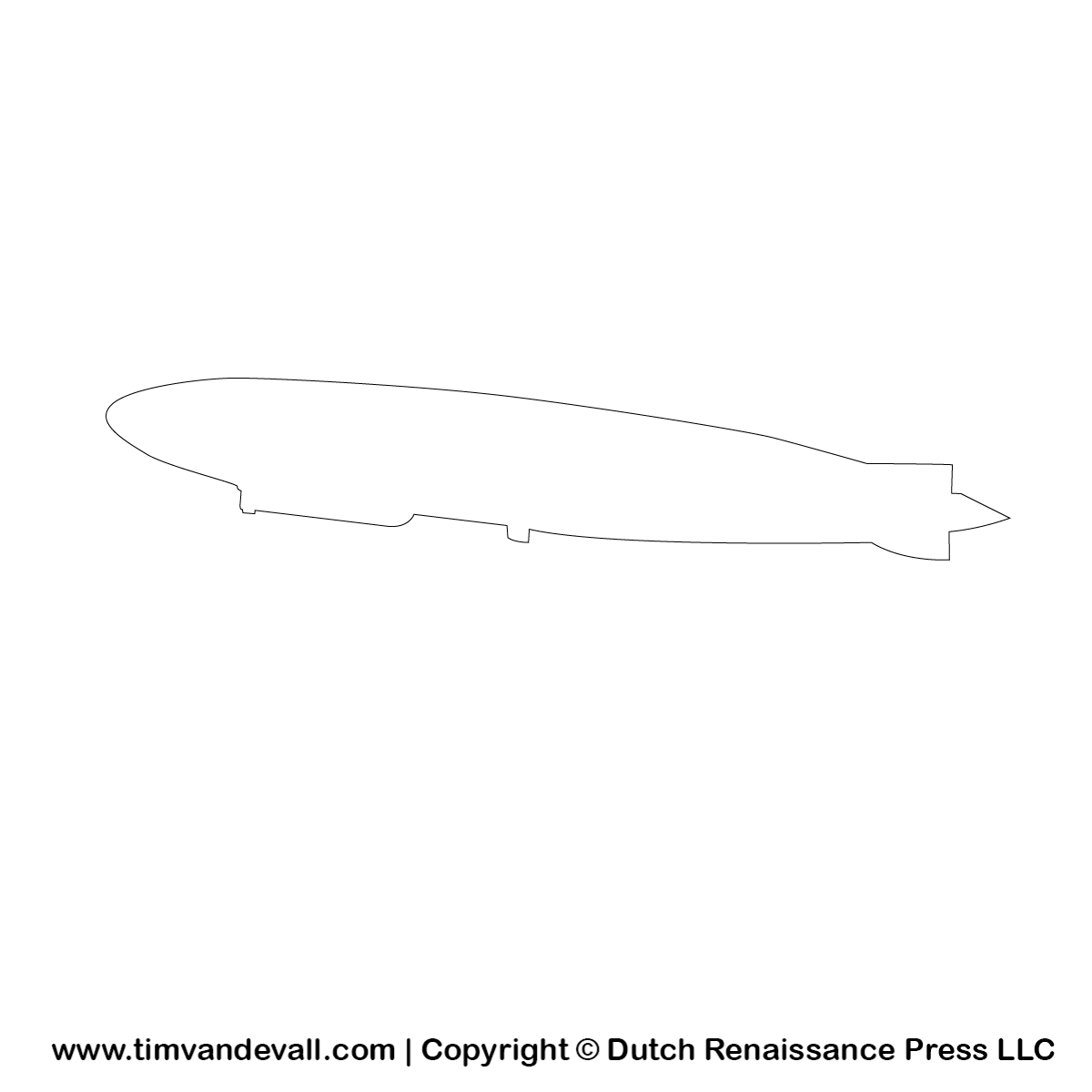 zeppelin-outline - Tim's Printables